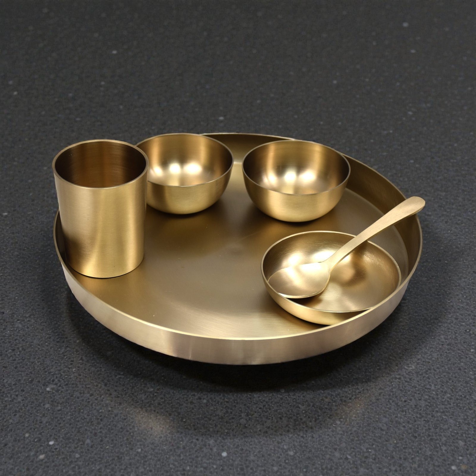 Royal Pure Bronze Thaali Set , 5 Items - Royalstuffs.com